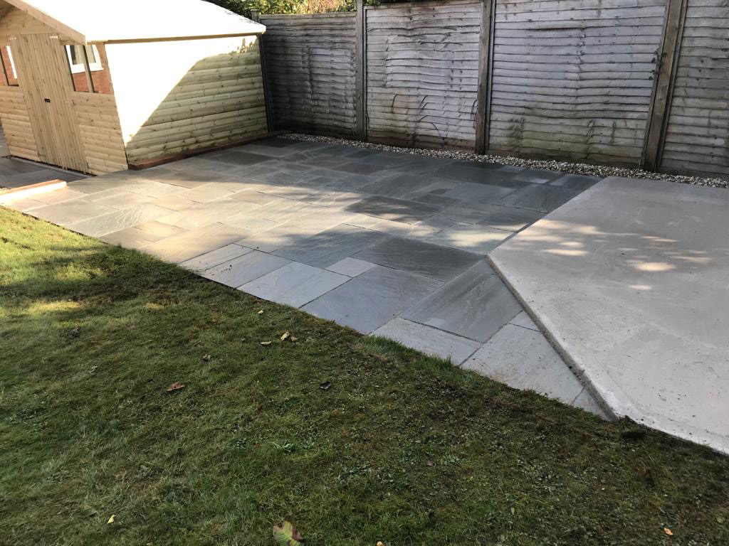 Patio and shed base in Taunton | SHP Construction Ground Works Somerset